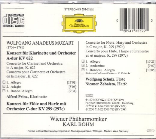 Yahoo!オークション - b054（旧西独プレス）モーツァルト クラリネット...