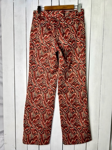 昭和レトロ古着 60s~70s ジャガード織り サイケ柄スラックス 昭和レトロ古着 60s~70s ジャガード織り サイケ柄スラックス