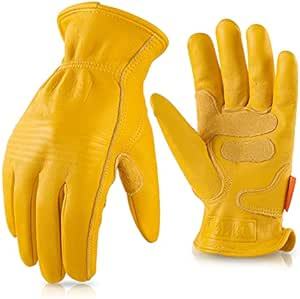 Yahoo!オークション - M イエロー [OZERO] 羊革 バイク グローブ 革 10...