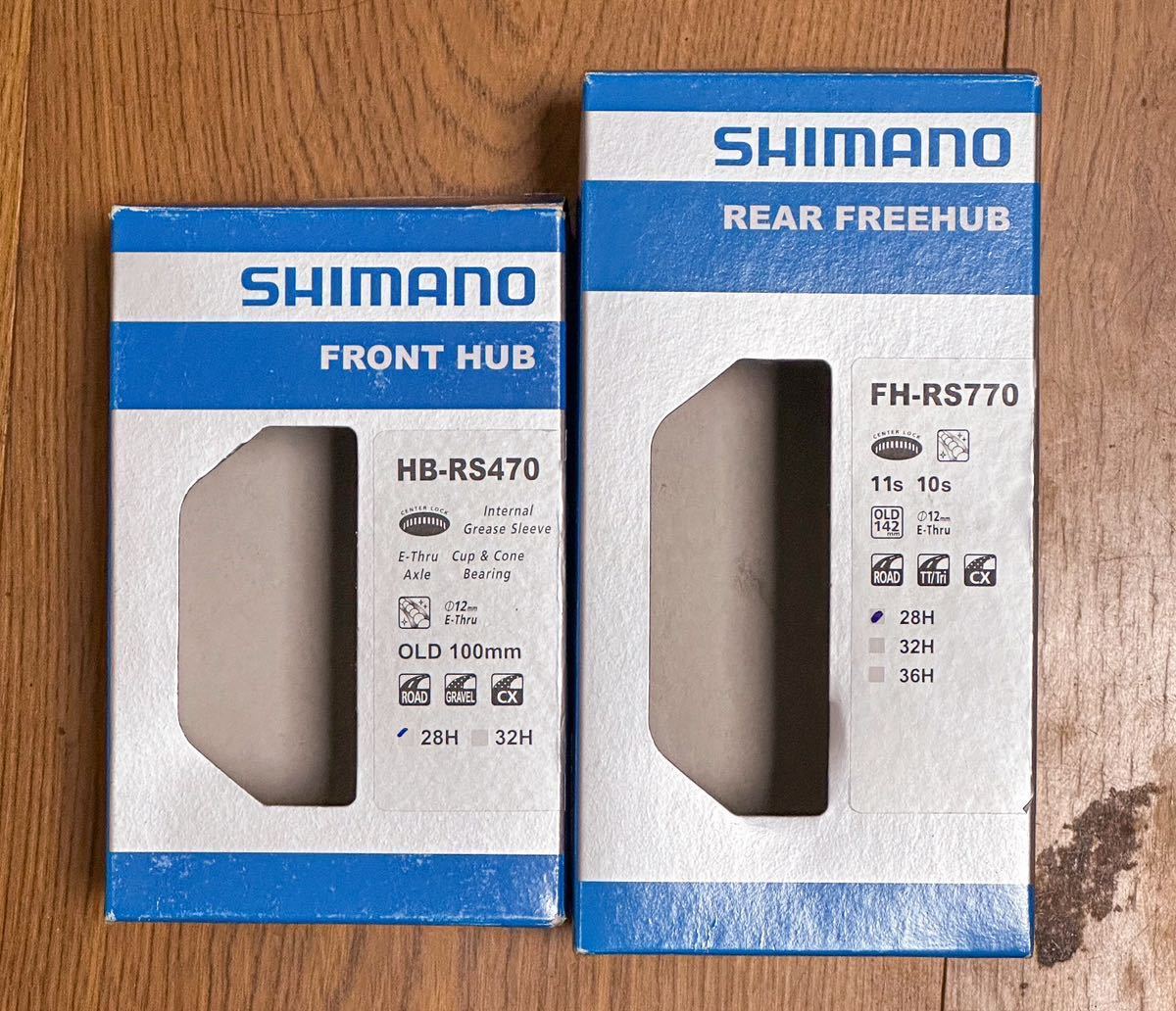 Yahoo!オークション - シマノ SHIMANO HB-RS470 FH-RS770 28H フロント...