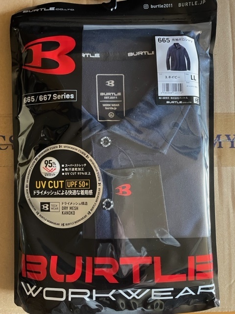 Yahoo!オークション - Burtle 665 長袖 ポロシャツ ネイビー ...