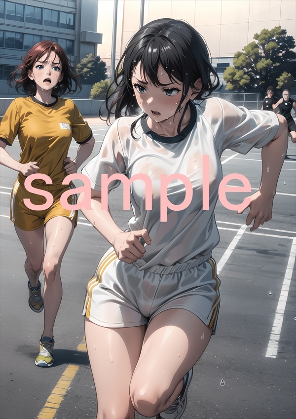 Yahoo!オークション - J257 体操服 オリジナルイラスト 女子高生 制服 ...