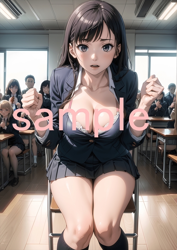 Yahoo!オークション - J259 制服 巨乳 オリジナルイラスト 女子高生 同...