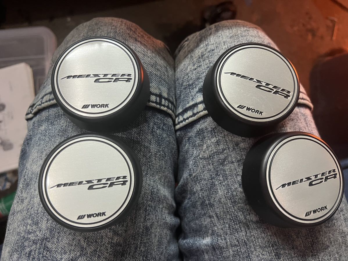 Yahoo!オークション - WORK CR01 センターキャップ 4個セット 美品 マ...