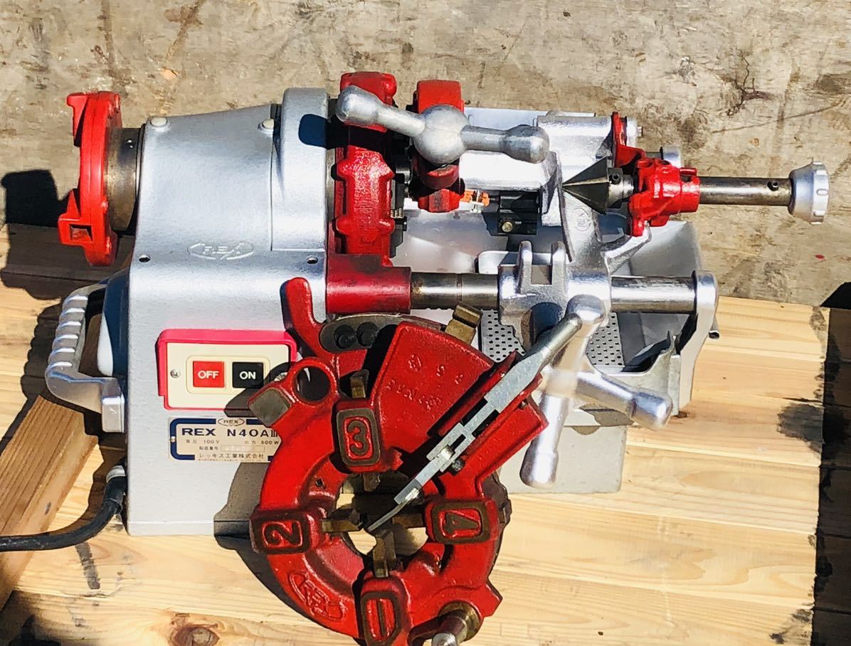 代購代標第一品牌－樂淘letao－レッキス ねじ切り機 パイプマシン REX N40Aダイヘッド1台付き (1/2-3/4)