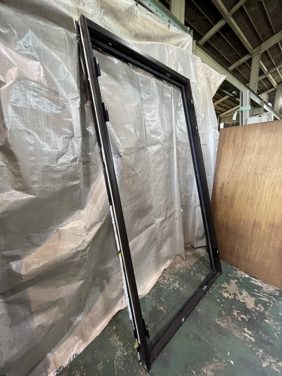 Yahoo!オークション - 101401新日軽アルミサッシ ダークブラウン木目調...