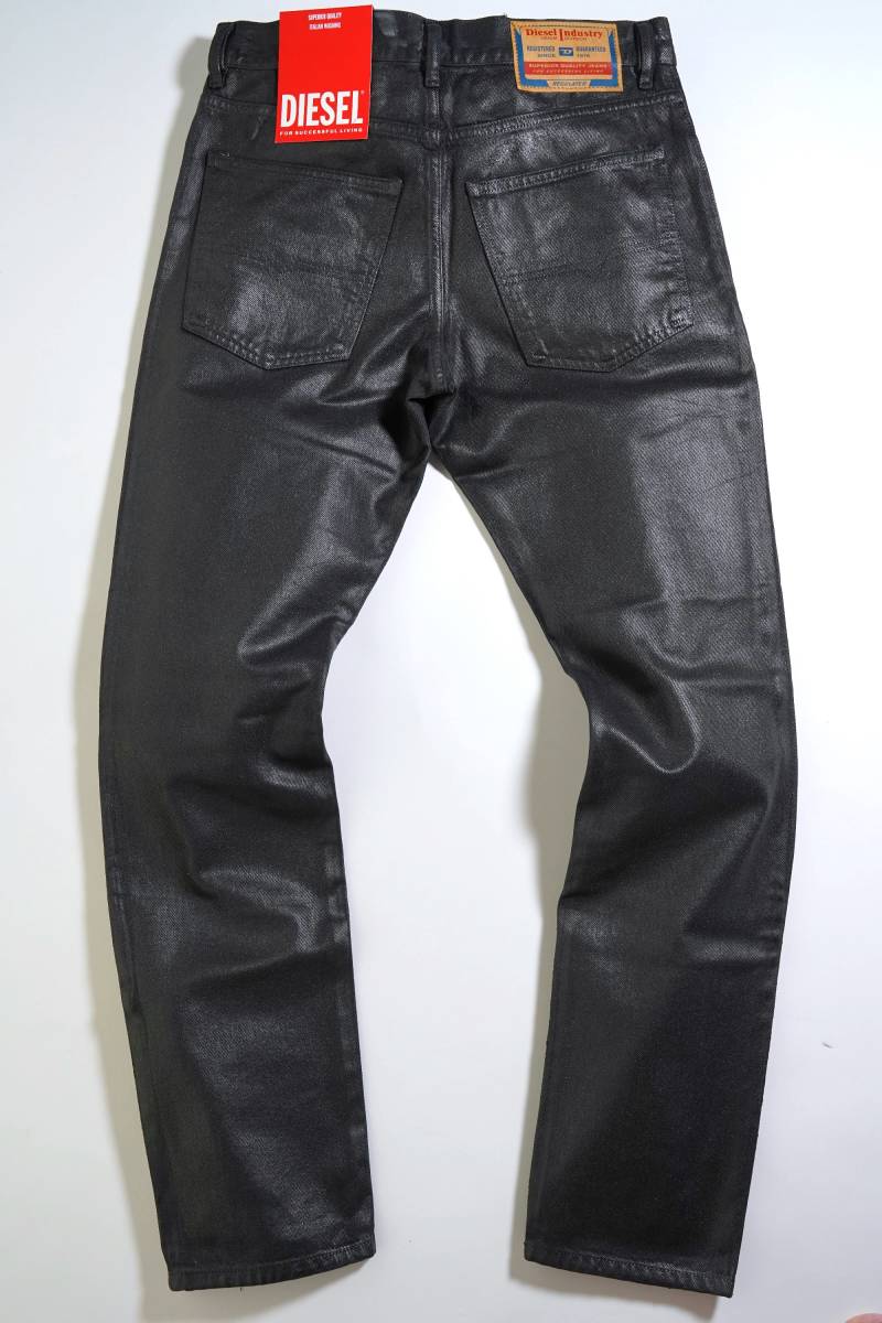 日本代購代標第一品牌【樂淘letao】－【新品/正規品】定価 5万 W30 DIESEL ディーゼル 09C85 夜に映える レザー パンツのような光沢 ブラック コーティング デニム イタリア製