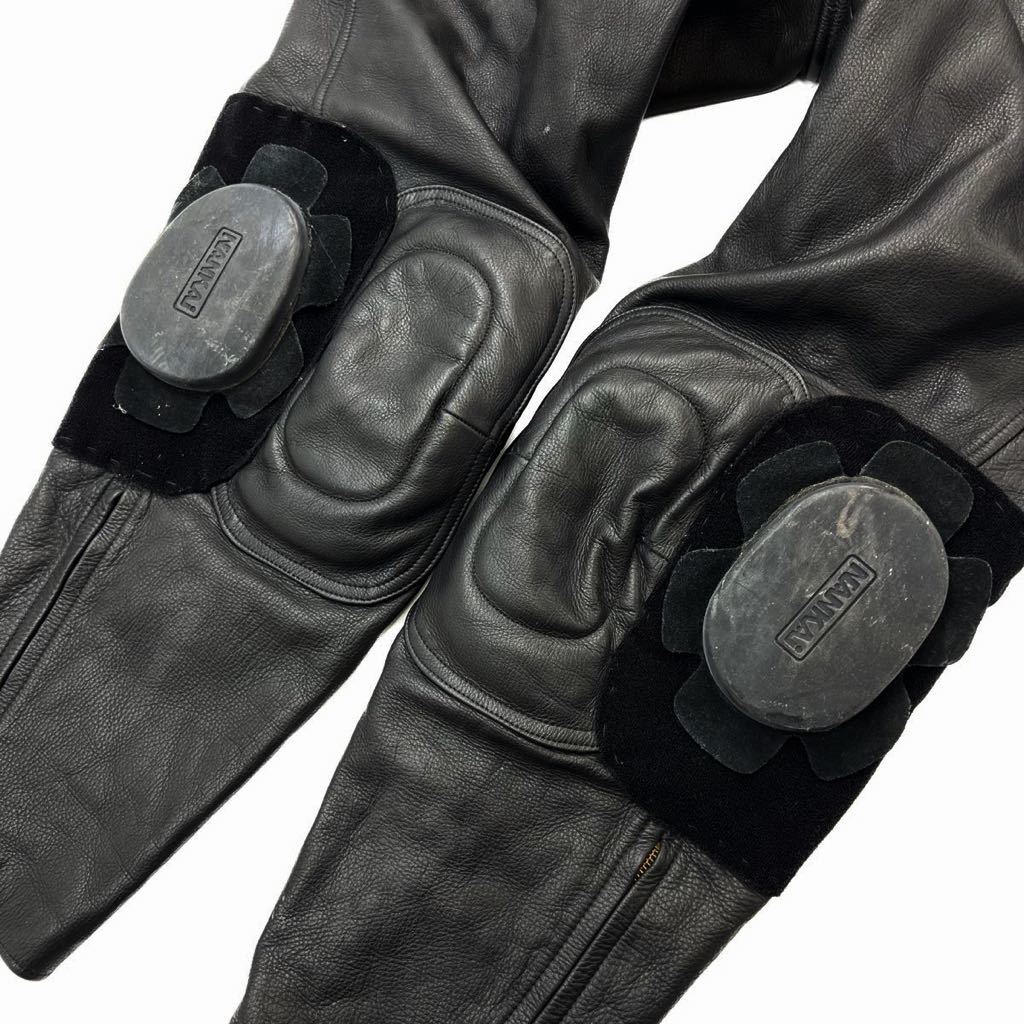 Yahoo!オークション - TOBEL 膝当て 牛革 レザーパンツ ライディングパ...