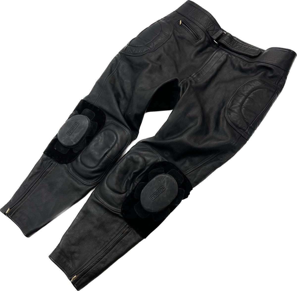 Yahoo!オークション - TOBEL 膝当て 牛革 レザーパンツ ライディングパ...