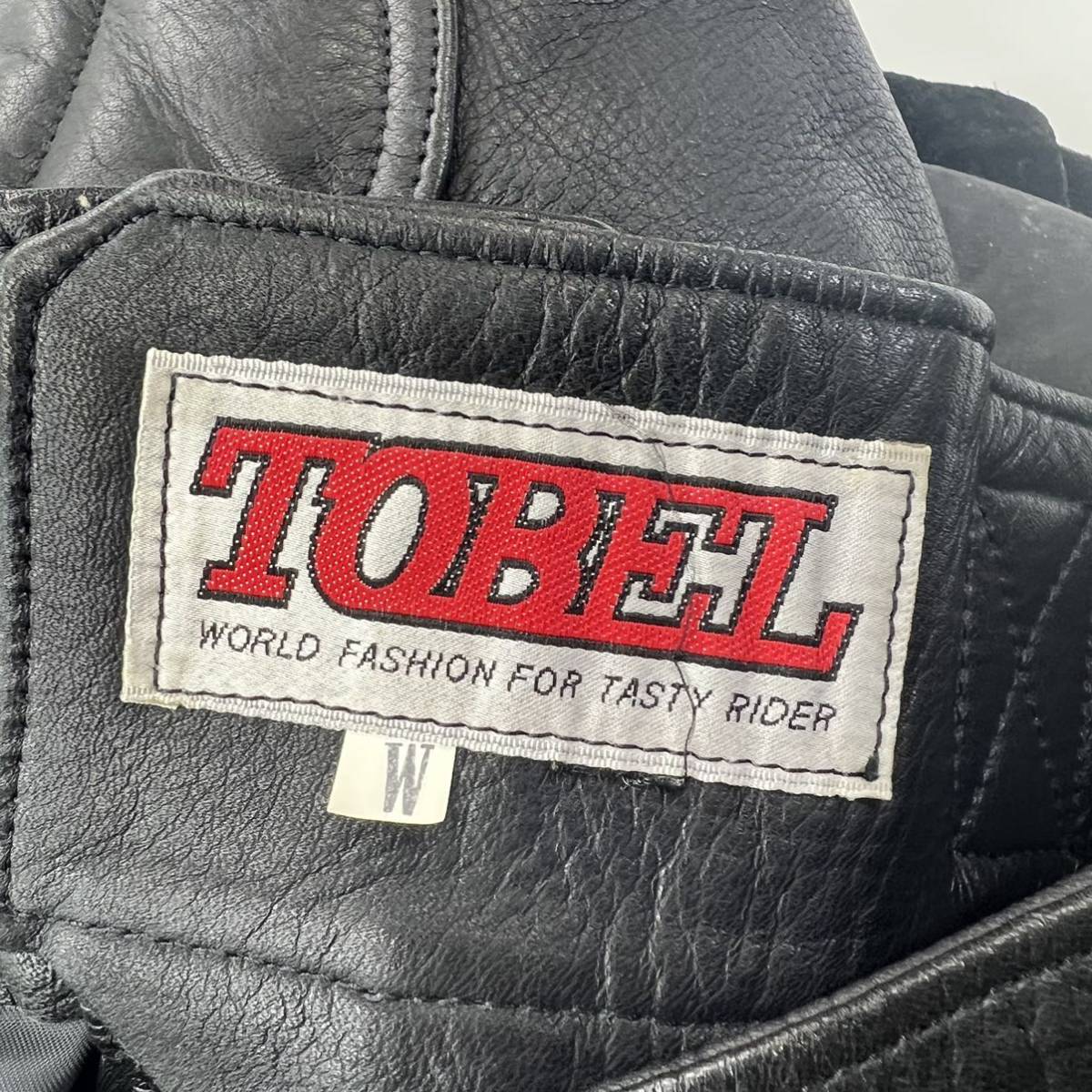 Yahoo!オークション - TOBEL 膝当て 牛革 レザーパンツ ライディングパ...