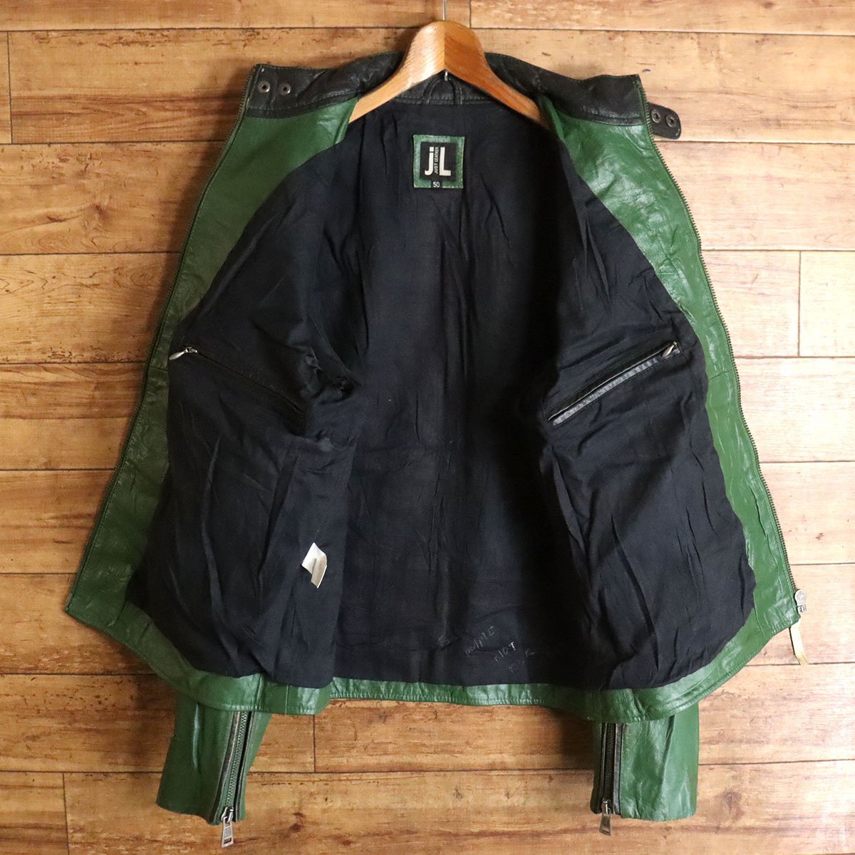 Yahoo!オークション - G3T/Y10.10-3 ユーロ古着 JUST LEATHER シングル...