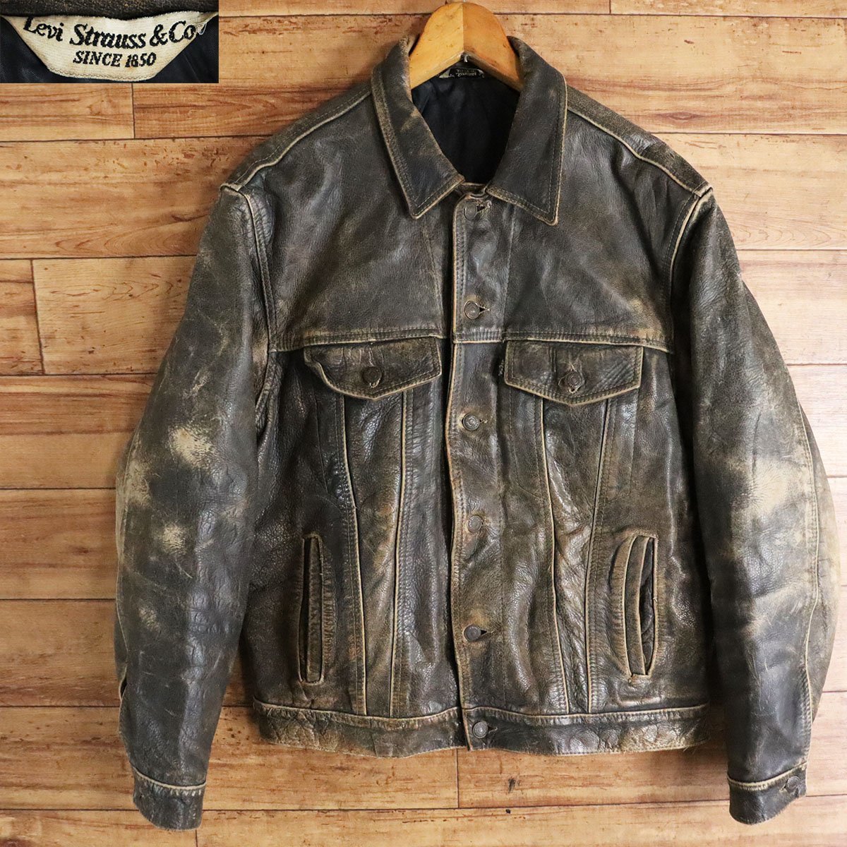 Yahoo!オークション - B10K/s8.17-1 Levi Strauss&Co リーバイス レザ...