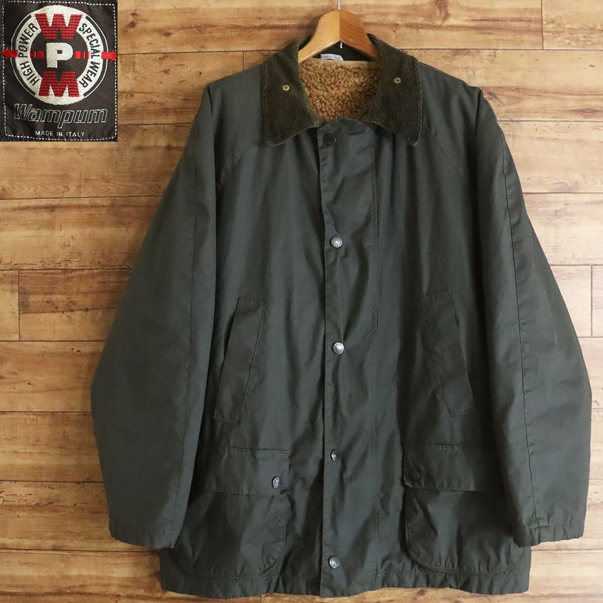 Yahoo!オークション - F8K/J9.8-2 イタリア製 WAMPUM オイルドジャケッ...