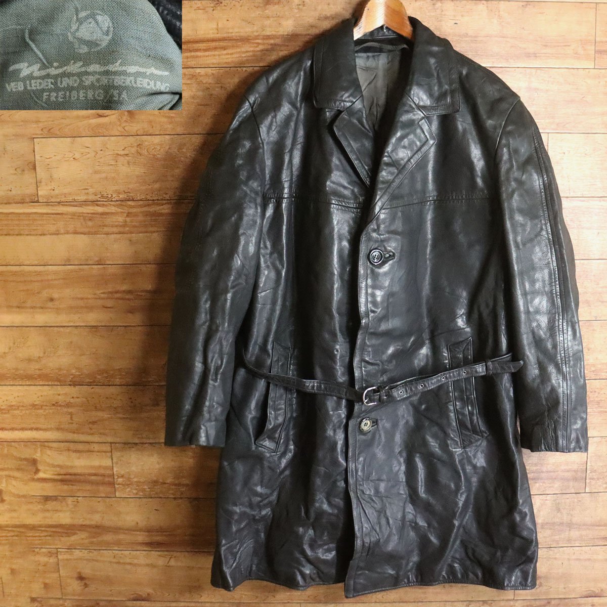 ＄3T/Y11.25-1 ドイツ Nikator モーターサイクルコート 本革 レザーカーコート ユーロ古着 レザージャケット 皮ジャン 革ジャン(Lサイズ)｜売買されたオークション情報 ...
