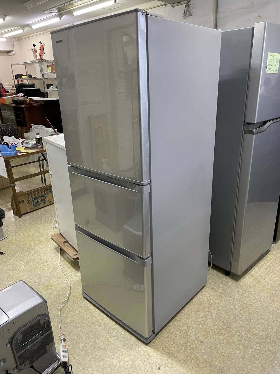 Yahoo!オークション - (a)東芝 ノンフロン冷凍冷蔵庫 GR-H34S(S) 330L ...