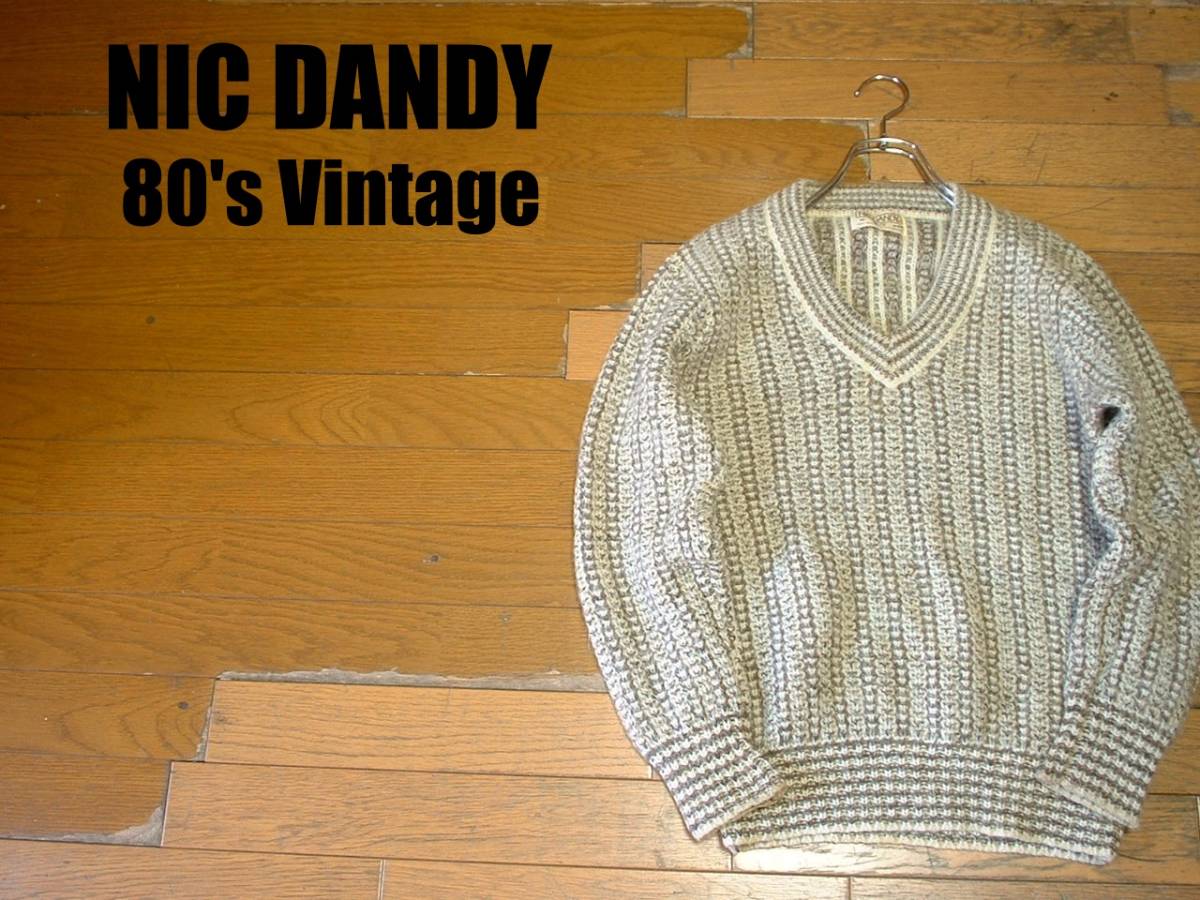 Yahoo!オークション - 80sビンテージNIC DANDYざっくりフィッシャーマ...