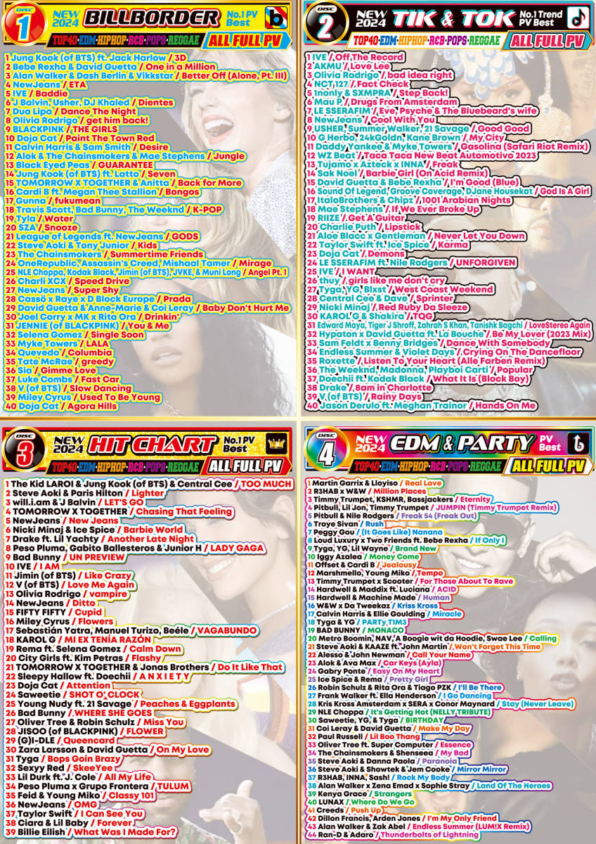 【洋楽dvd】11月新作 2024 New Trend Pv Awards 最速 最優秀pv集 Jung Kook Bebe Rexha