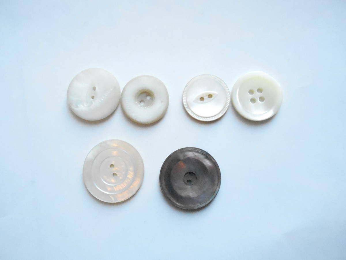 Yahoo!オークション - ヴィンテージ USAシェルボタン大6つSET 10’...