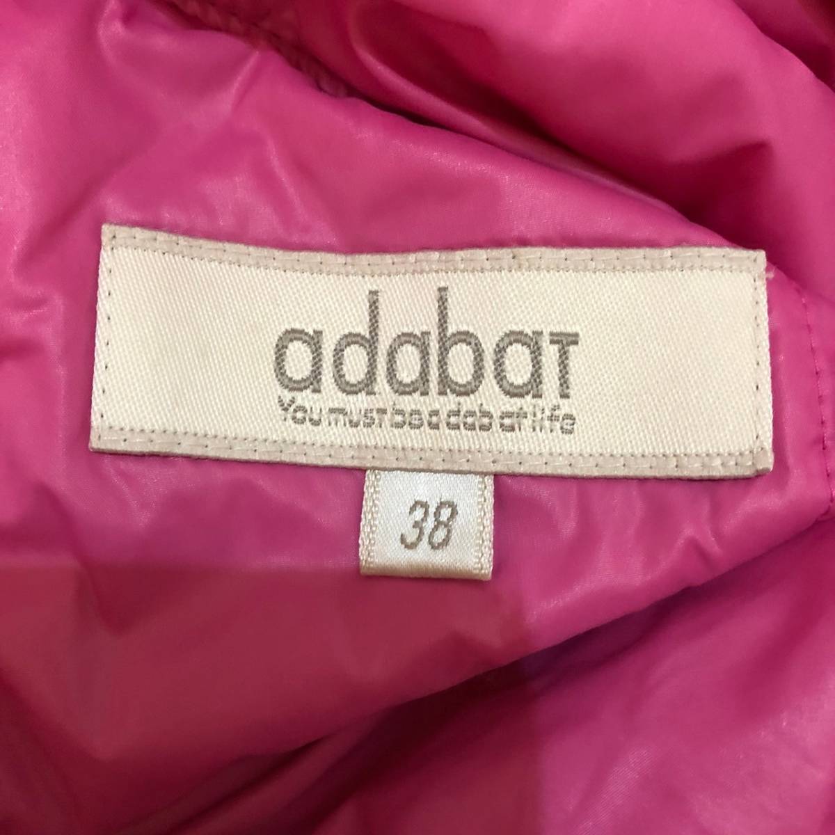 Yahoo!オークション - adabat/アダバット ジップアップナイロン 中綿ベ...