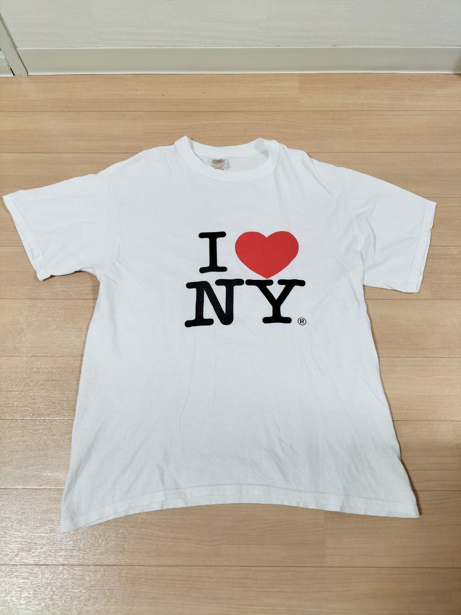 日本代購代標第一品牌【樂淘letao】－I LOVE NY 半袖 Tシャツ アイ ラブ ニューヨーク FRUIT OF THE LOOM HEAVY 綿100％ 使用感あり