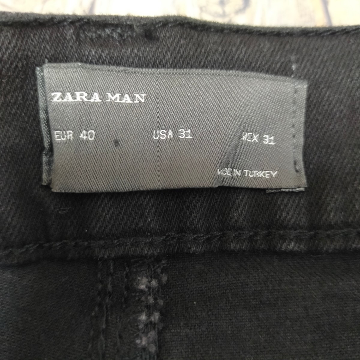 Yahoo!オークション - 未使用 ZARA MAN ザラ メン ストレッチ ブラック...