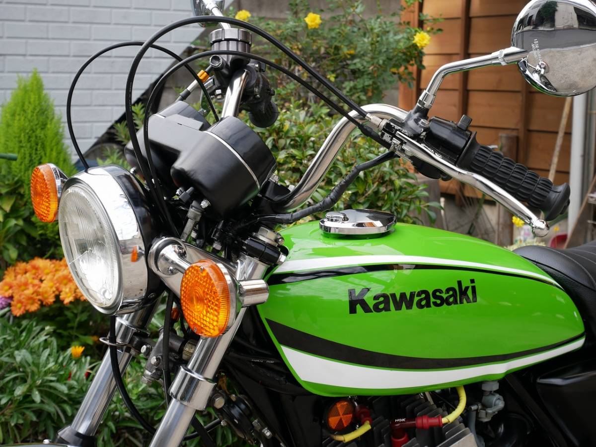 Yahoo!オークション - kawasaki KH400 S3F- カスタム ライムグリーン ...