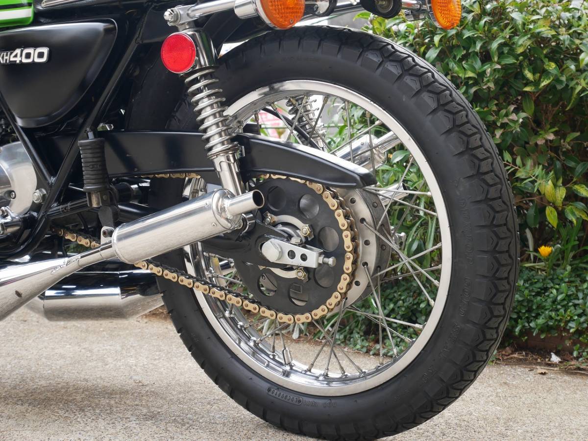 Yahoo!オークション - kawasaki KH400 S3F- カスタム ライムグリーン ...