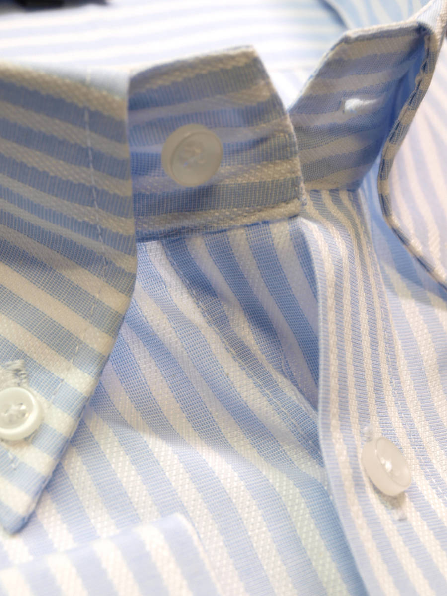 Yahoo!オークション - 大きいサイズ4L/47-88白 ブルーストライプ/レギ...