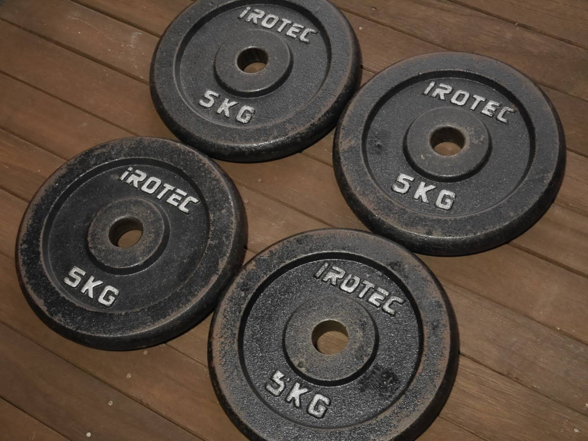 Yahoo!オークション - 【IROTEC 5kg】4枚セット アイロテック ダンベル...