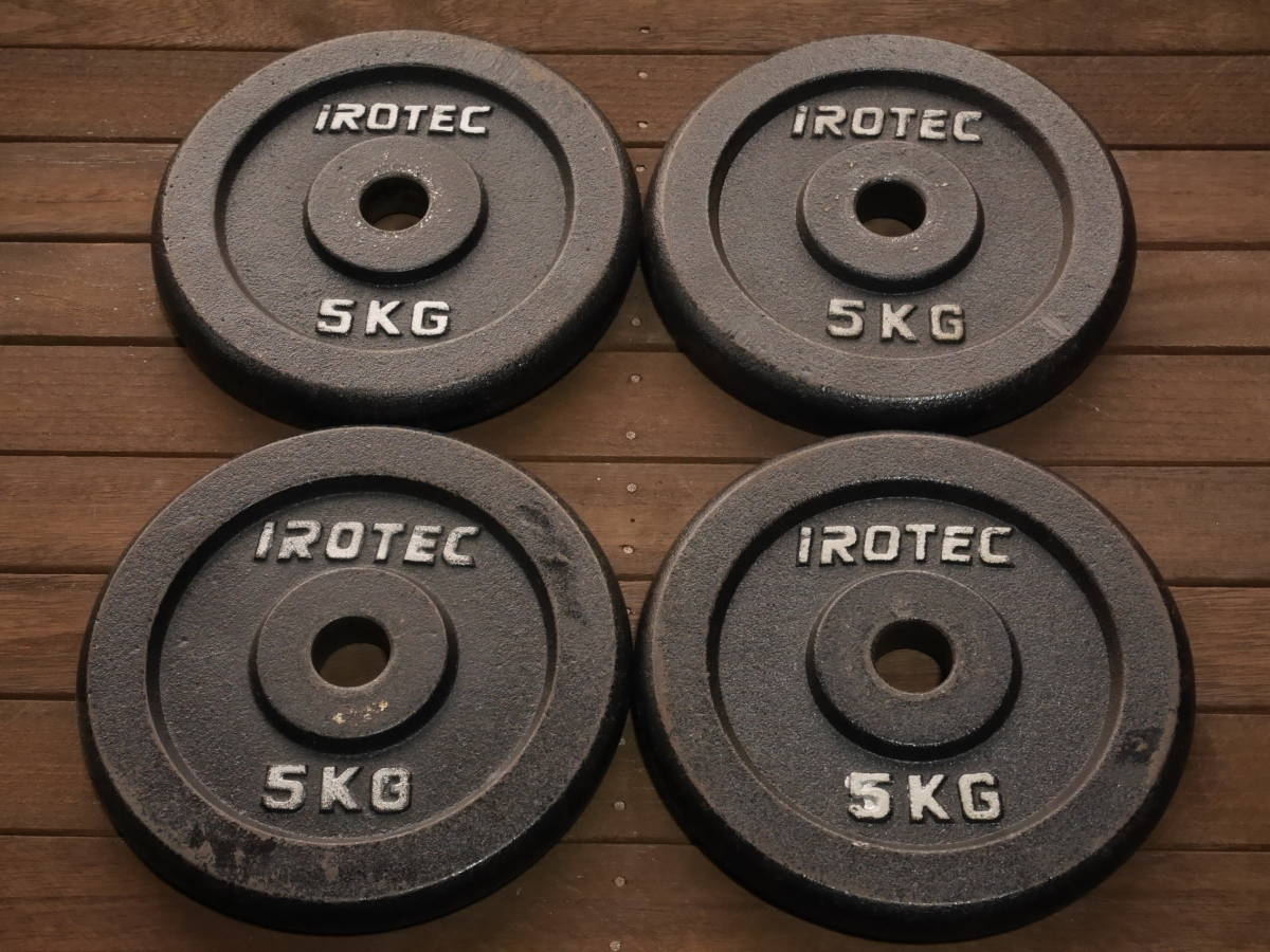 Yahoo!オークション - 【IROTEC 5kg】4枚セット アイロテック ダンベル...