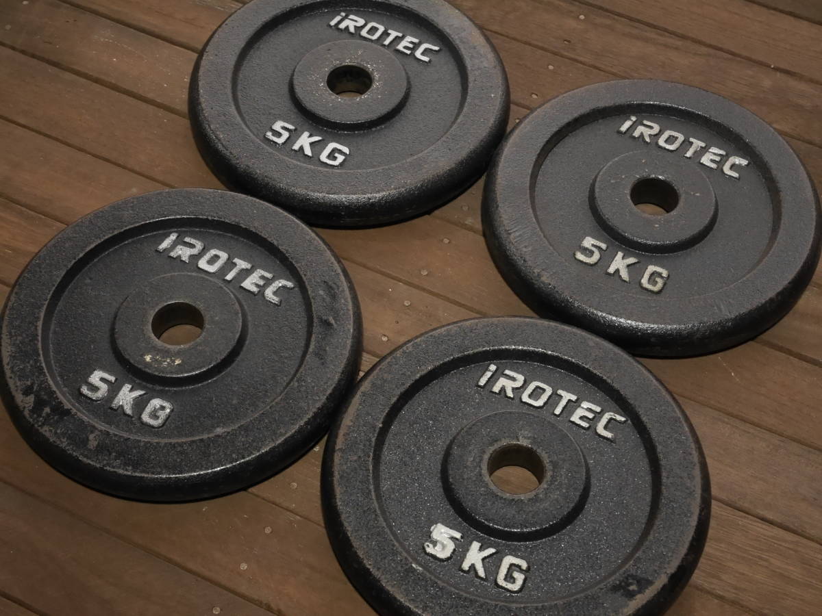 Yahoo!オークション - 【IROTEC 5kg】4枚セット アイロテック ダンベル...