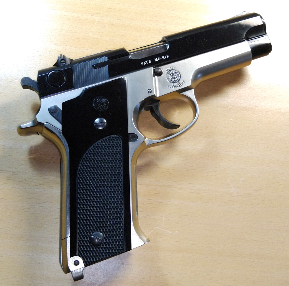 Yahoo!オークション - 【希少】MGC S&W M59 ハーフシルバー モデルガン...