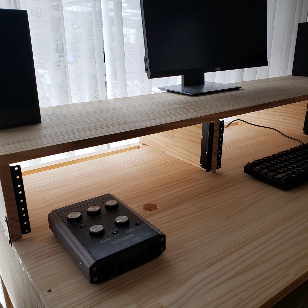 DTMデスク S-152-70 3Uラック キーボード シンセサイザー DAW DTMデスク S-152-70 3Uラック キーボード シンセサイザー DAW