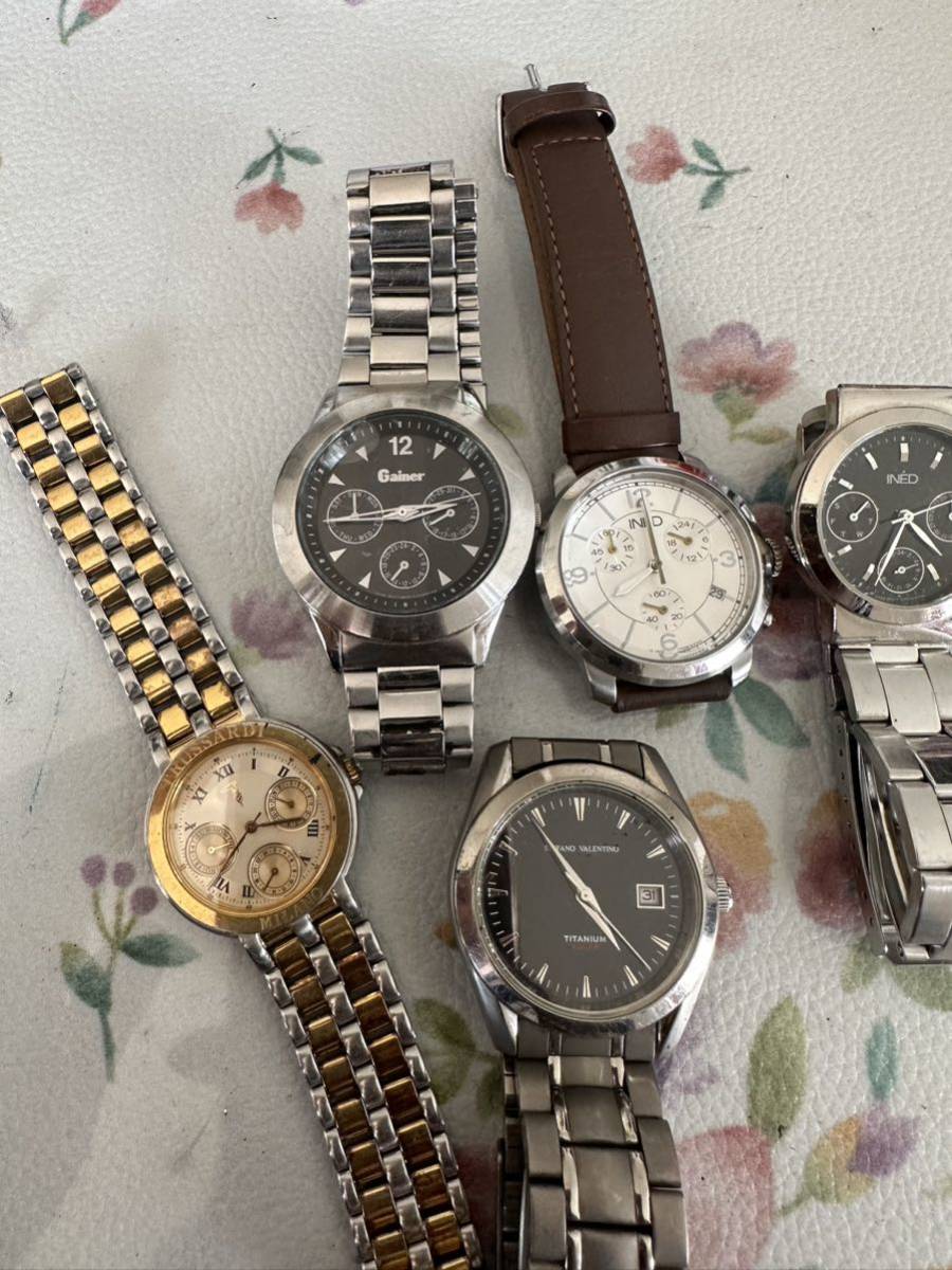 Yahoo!オークション - Inedなどクォーツクロノグラフなど腕時計5点まと...