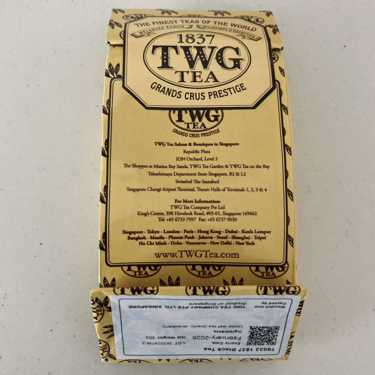 Yahoo!オークション - TWG 1837 Black Tea50g 新鮮な紅茶