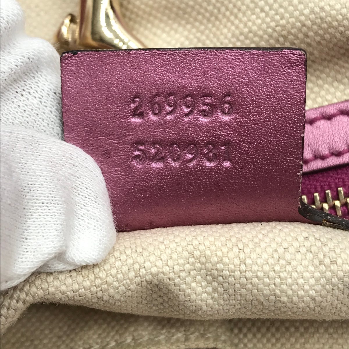 Yahoo!オークション - 1円 GUCCI グッチ GGキャンバス メタリック ピン...