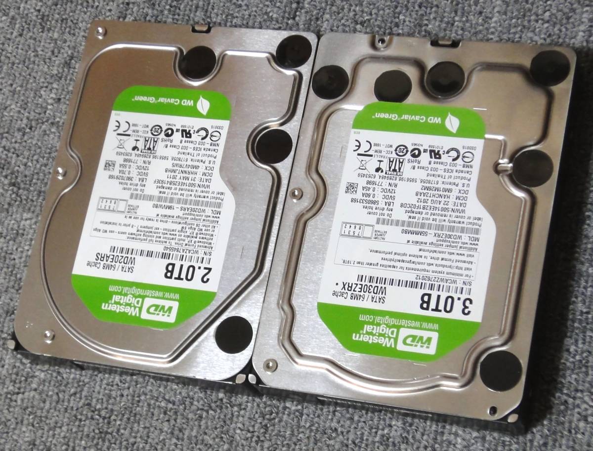 Yahoo!オークション - 2台セット 3TB/2TB S-ATA 3.5インチ
