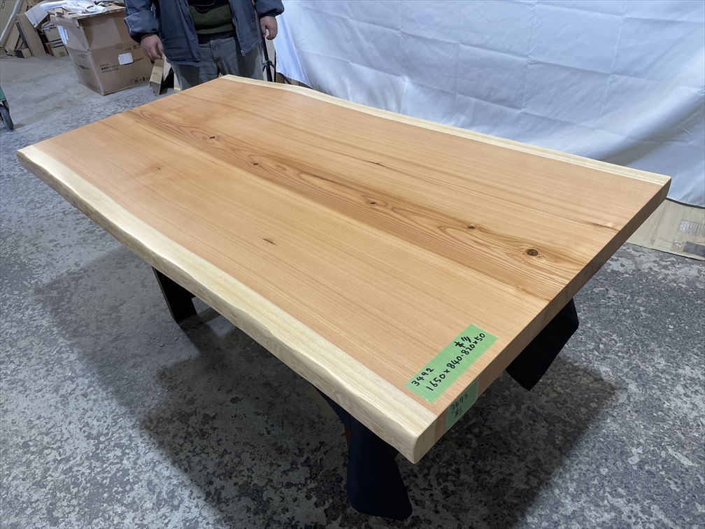 Yahoo!オークション - 杉3492 一枚板無垢 1650x840-820x50mm カウンタ...