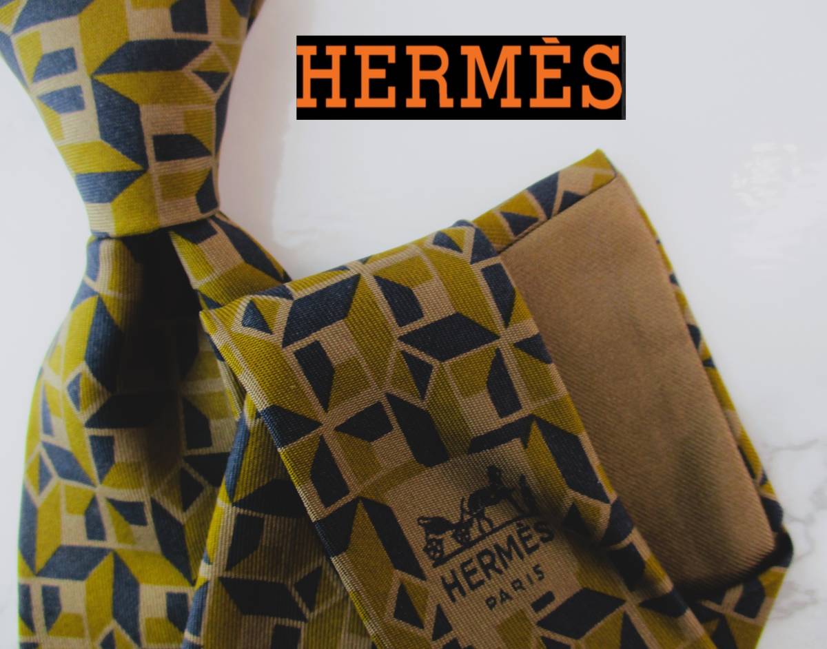 Yahoo!オークション - 【良品】HERMS／エルメスブランドネクタイ フラ...
