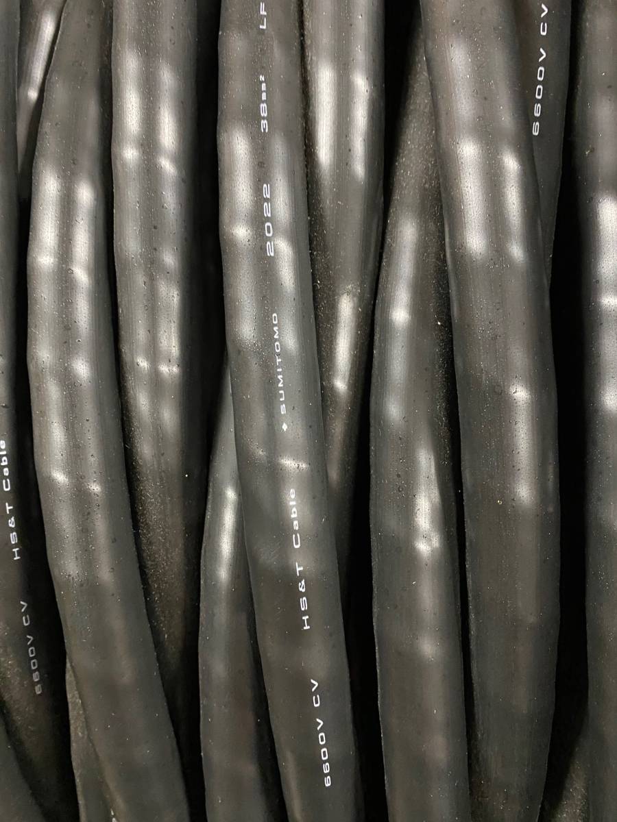 Yahoo!オークション - 高圧ケーブル6KV CVT38X3C 長さは100m新品で...