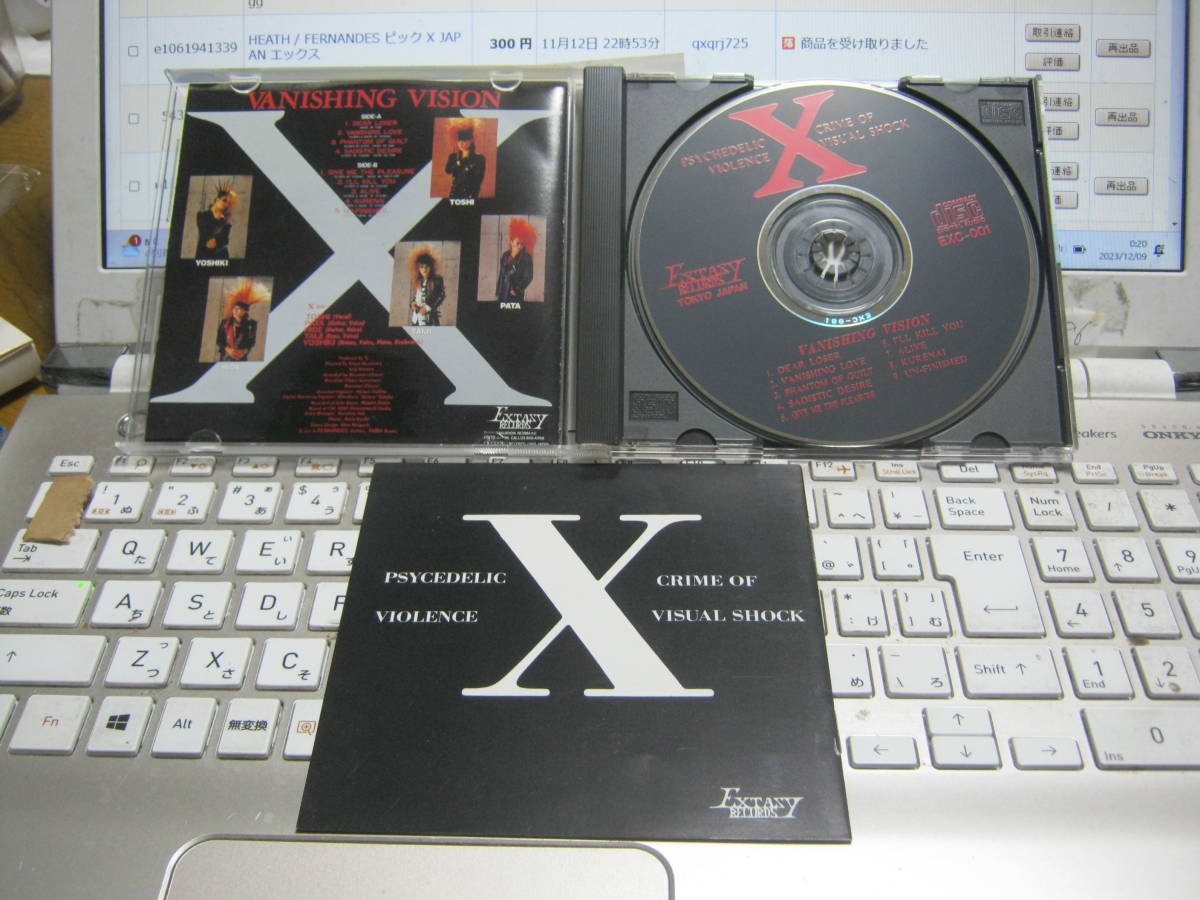 X エックス / VANISHING VISION 帯付初回ミニ写真集付きCD YOSHIKI HIDE TAIJI TOSHI EXTASY RECORDS PATA(X JAPAN)｜売買 ...