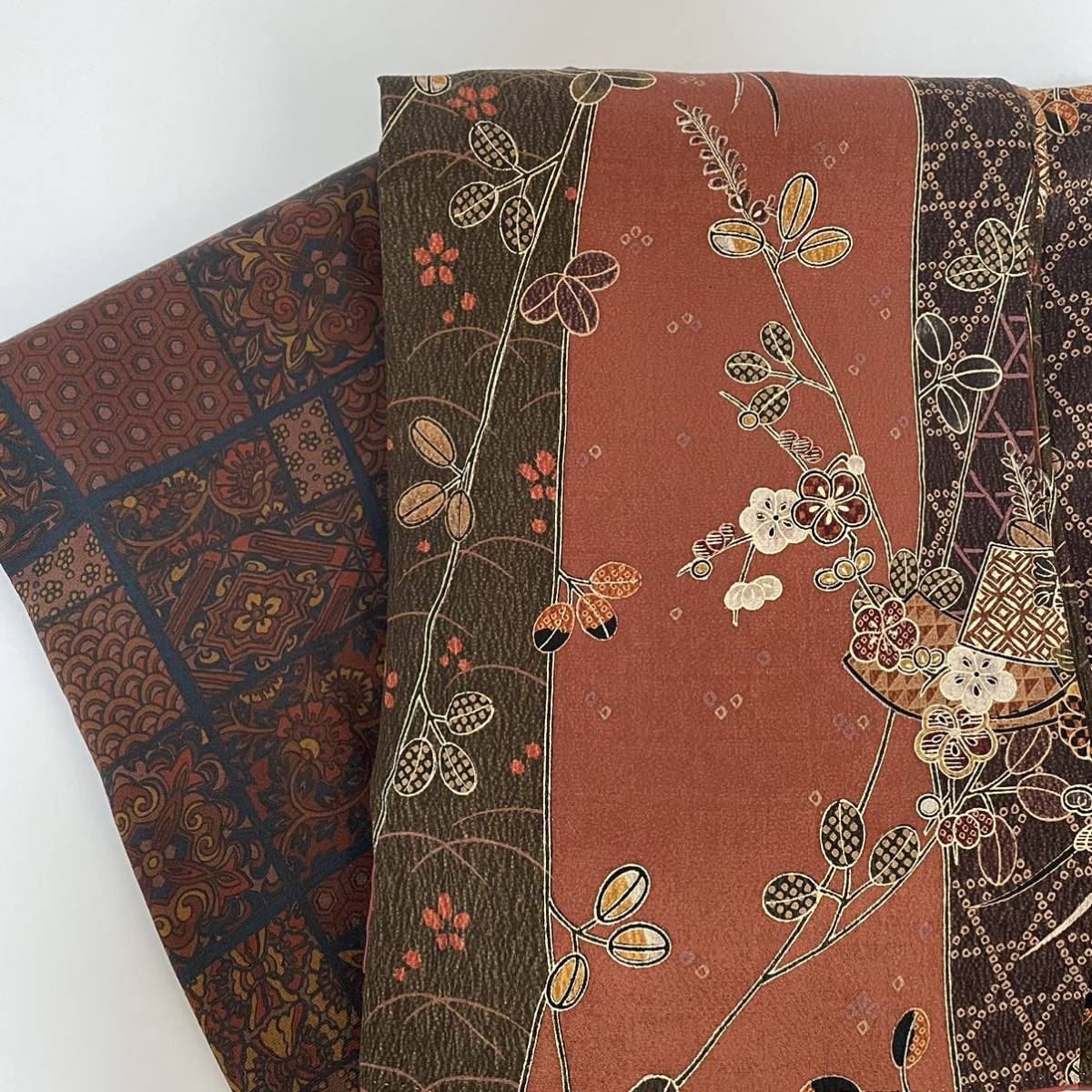 Yahoo!オークション - 【Wellriver】茶色系 小紋 10枚まとめ 良柄 おし...