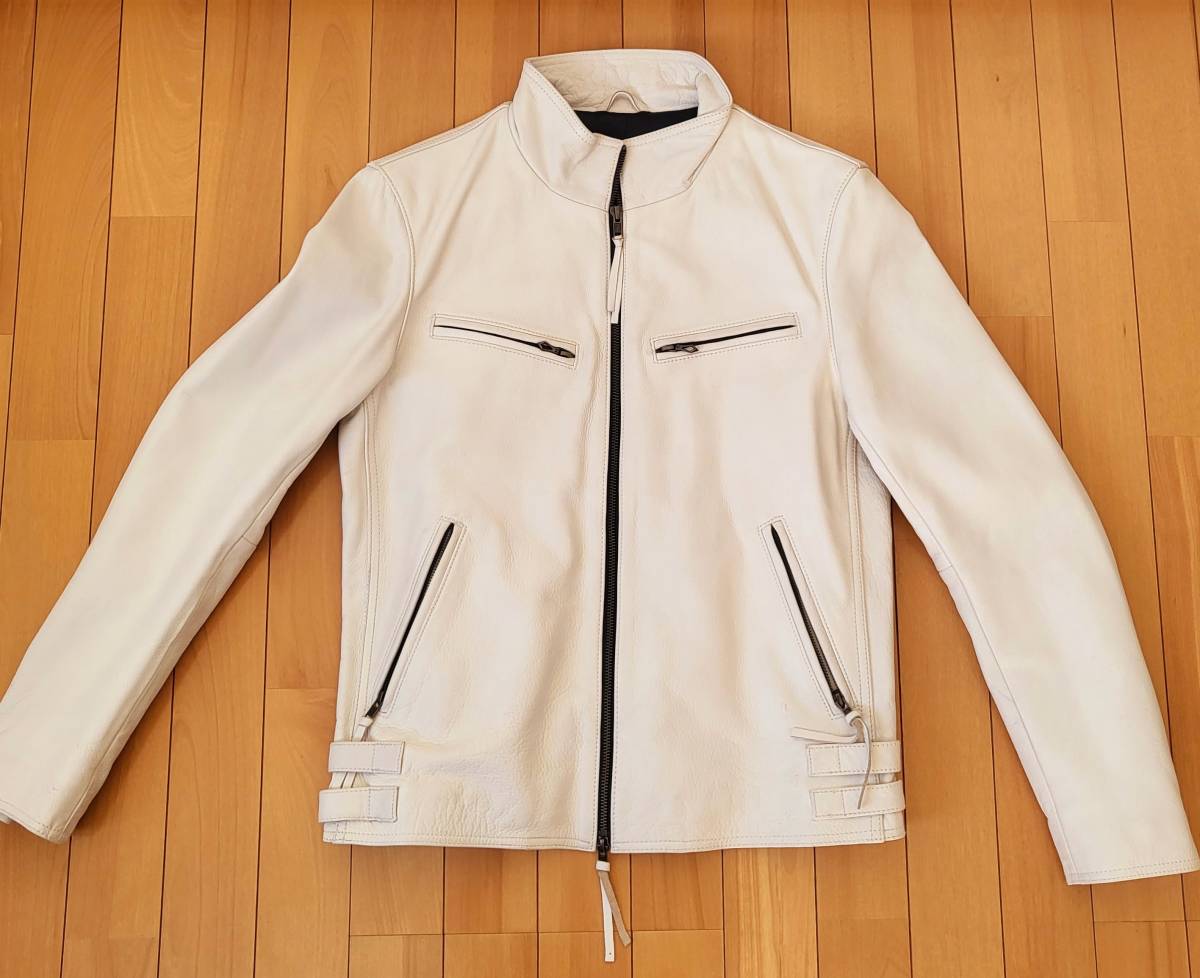 Yahoo!オークション - Haruf(ハルフ) レザージャケット シングルライダ...