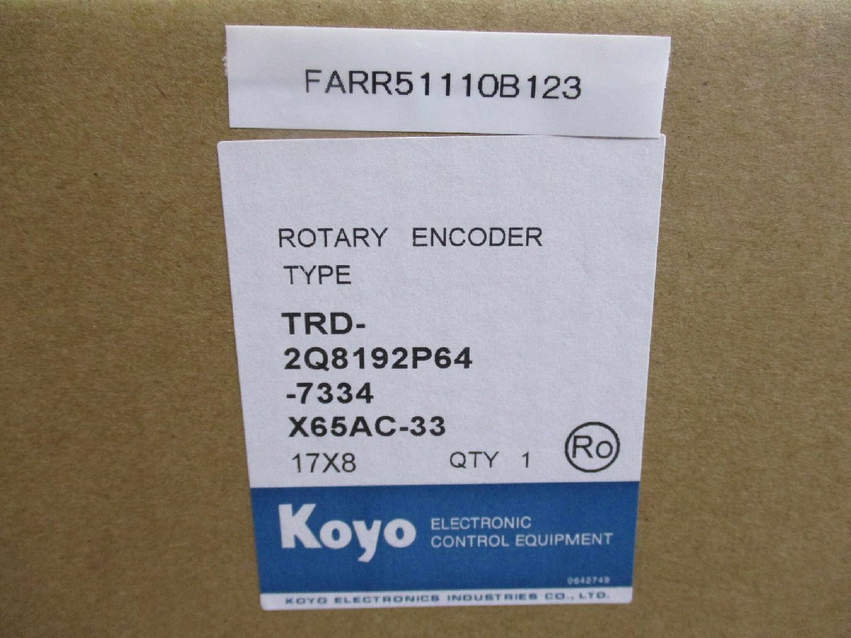 新古 KOYO ROTARY ENCODER TRD-2Q8192P64-7334 X65AC-33 FARR51110B123(電材、配電用品)｜売買されたオークション情報、yahooの商品 ...