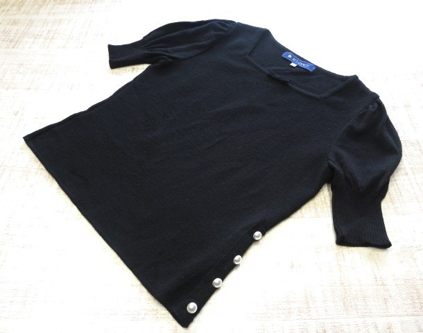 日本代購代標第一品牌【樂淘letao】－エムズグレイシー*M'S GRACY*ビジュー付き*半袖ニットセーター*サイズ*38