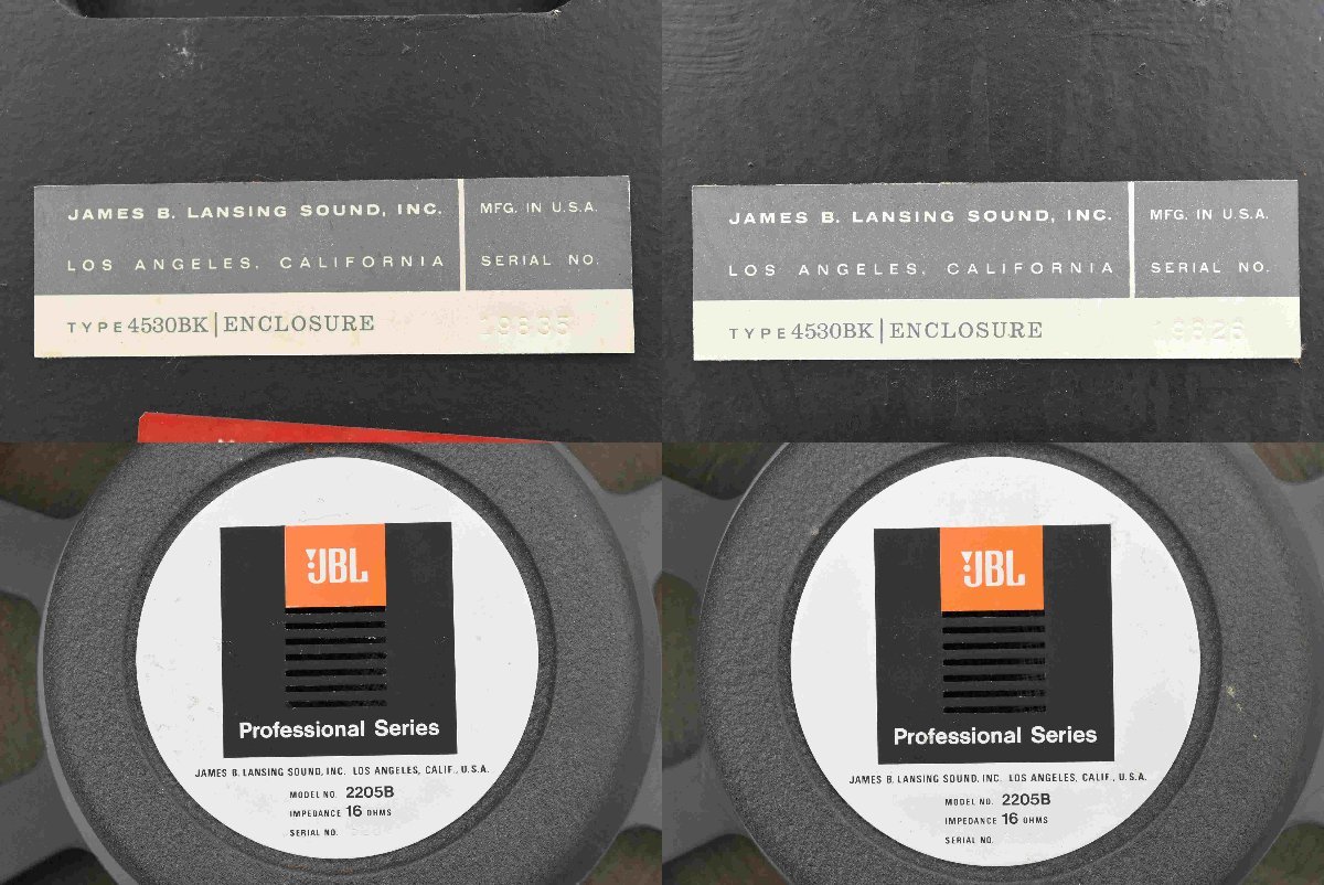Yahoo!オークション - 【直】F JBL ジェービーエル 4530BK / 2205B ス...