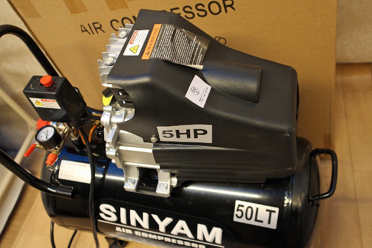 Yahoo!オークション - SINYAM エアーコンプレッサー 50LT 5HP（1242312...