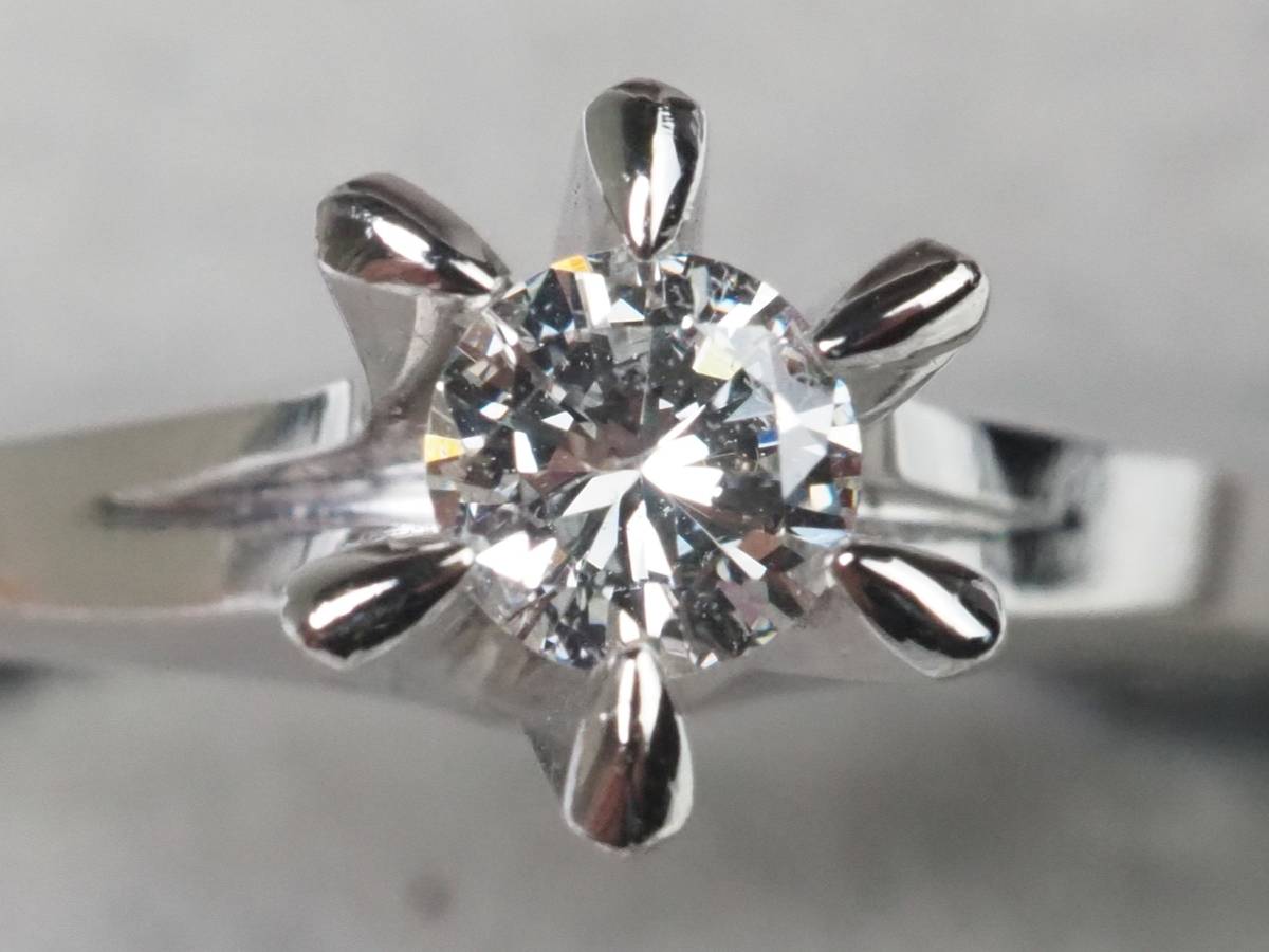 Yahoo!オークション - 【2833A】鑑定書付 Pt900プラチナ 上質 天然ダイ...