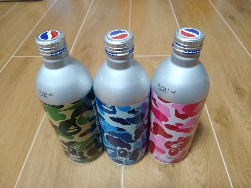 PEPSI A Bathing Ape BAPE ペプシコーラ コラボ缶 3本セット PEPSI A Bathing Ape BAPE ペプシコーラ コラボ缶 3本セット