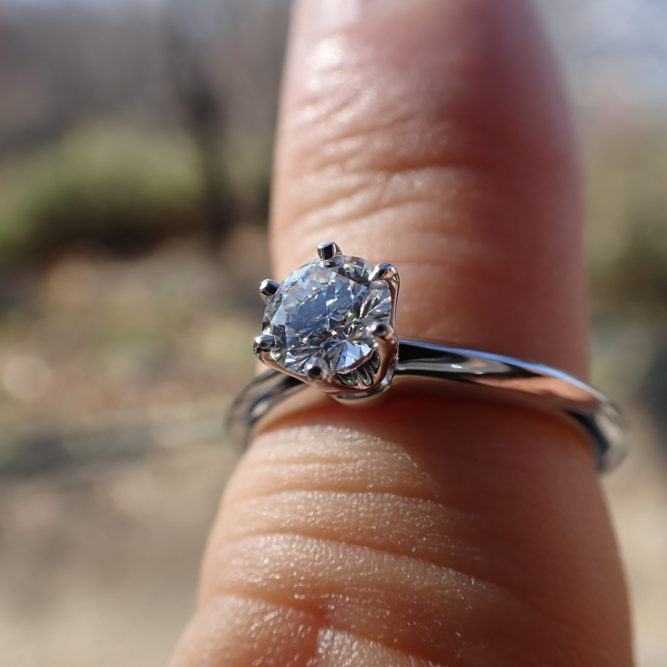 F3470 ティファニー 大粒ダイヤモンド0.45ct F VS1 EX EX 最高級Pt950無垢リング #9 4 12G 5.86mm(プラチナ台)｜売買されたオークション情報、yahoo ...